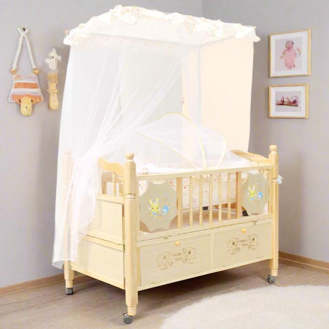Cool Baby Wood Cot BC-817 – From Infant Crib to Toddler Bed – Planet Junior