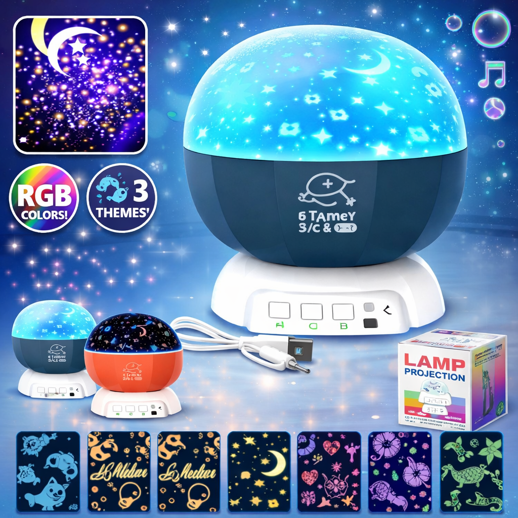 Galaxy Starry Sky Projection Night Lamp – Rotating Star Projector for ...