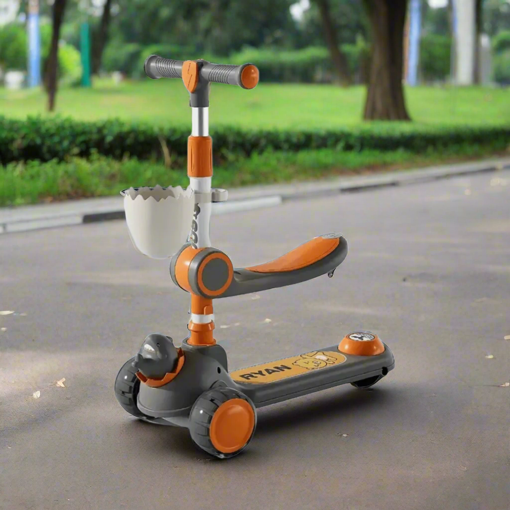 2 In 1 Kids Scooty With Front Basket For Active Kids – Planet Junior
