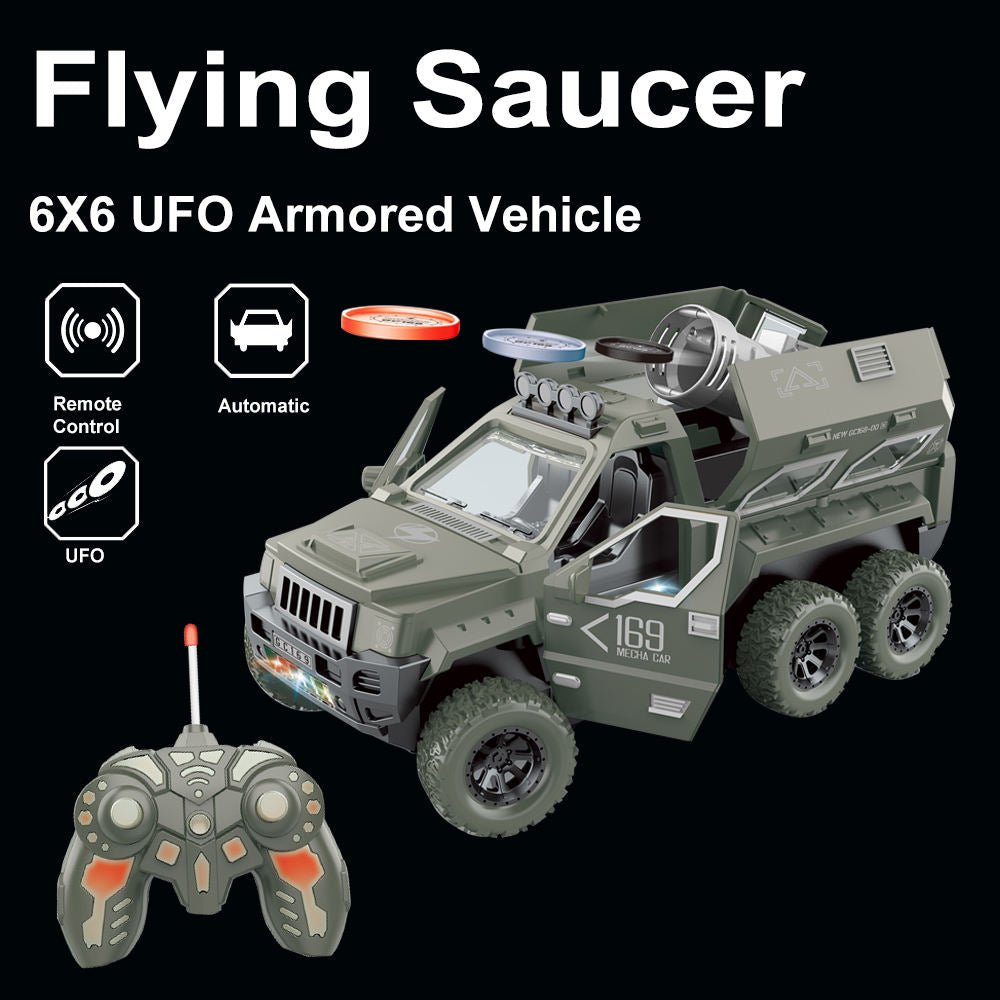 Military Flying Saucer Remote Control Jeep with Automatic Open Doors ...
