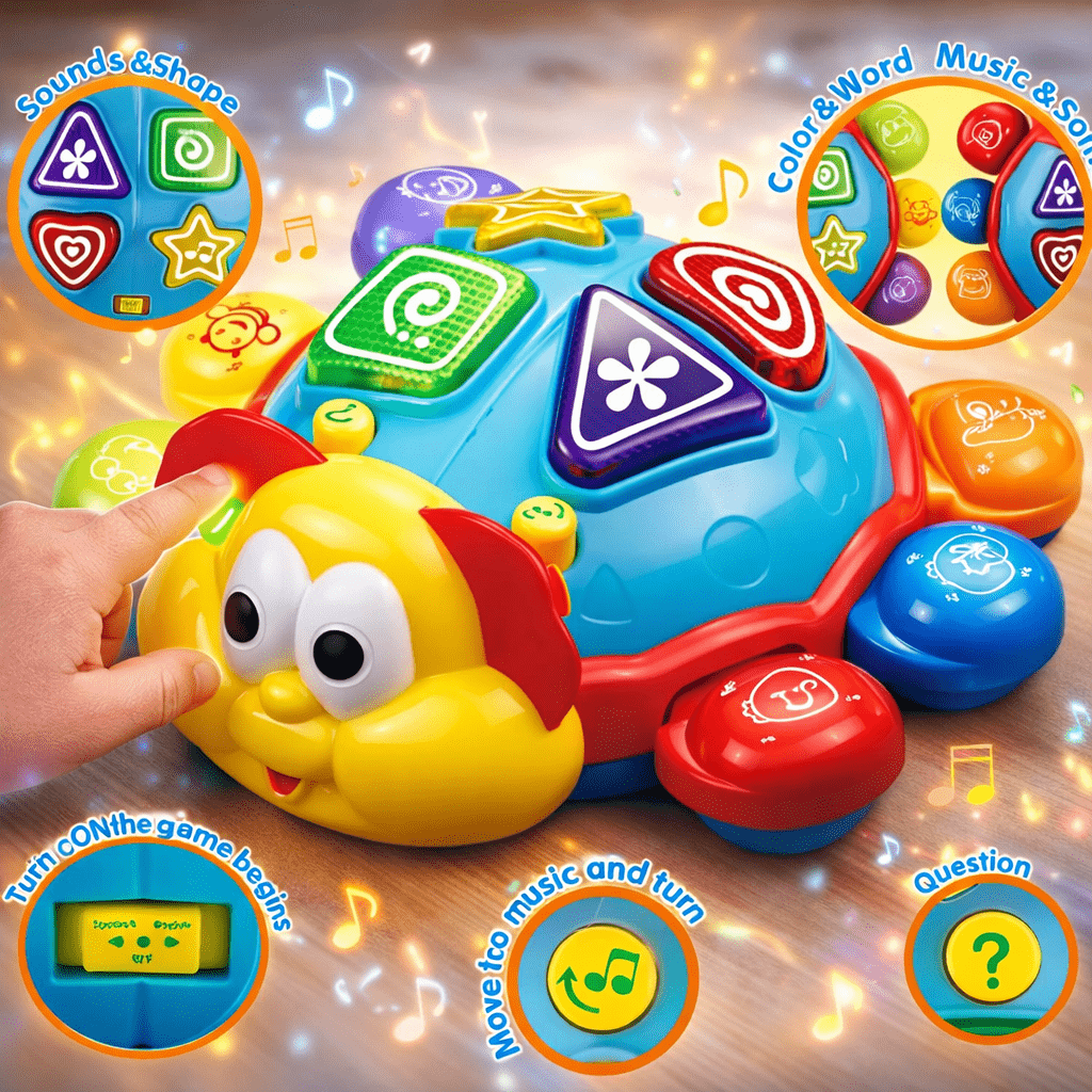 Smart Musical Learning Turtle & for Toddlers – Interactive Lights ...