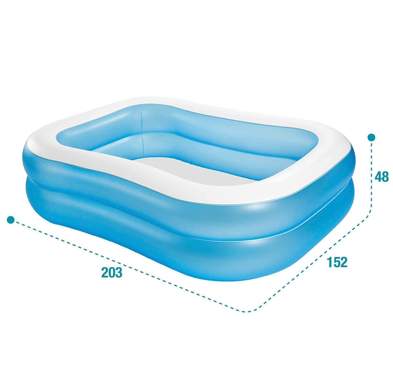 Intex Swim Center Family Swimming Pool | 6.5 Feet x 5 Feet x 1.5 Feet ...
